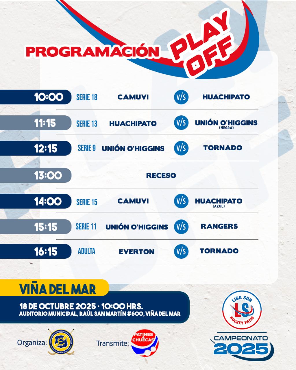 Transmisión en vivo de los Play Off de la Liga Sur 2025 en Viña del Mar ...